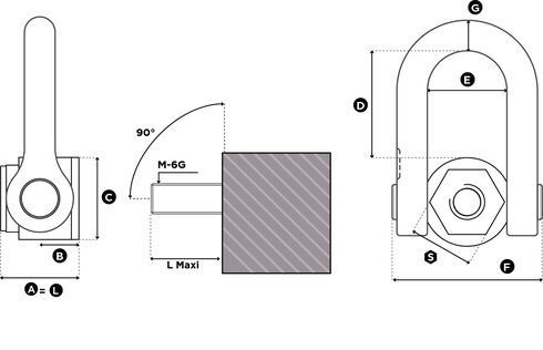 Female Double Swivel Shackle Codipro SS FE DSS | Certex Poland