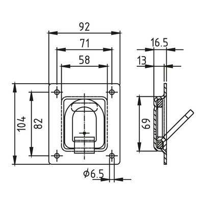 Recessed lashing point - Certex Poland