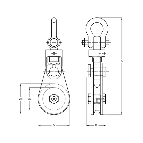 Snatch Block S - Schackle |Discontinued | Certex Poland